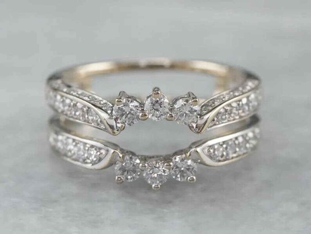 Enhancer Ring, 2.00 Ct Round Cut VVS1 Diamond Enhancer Wrap Engagement ...