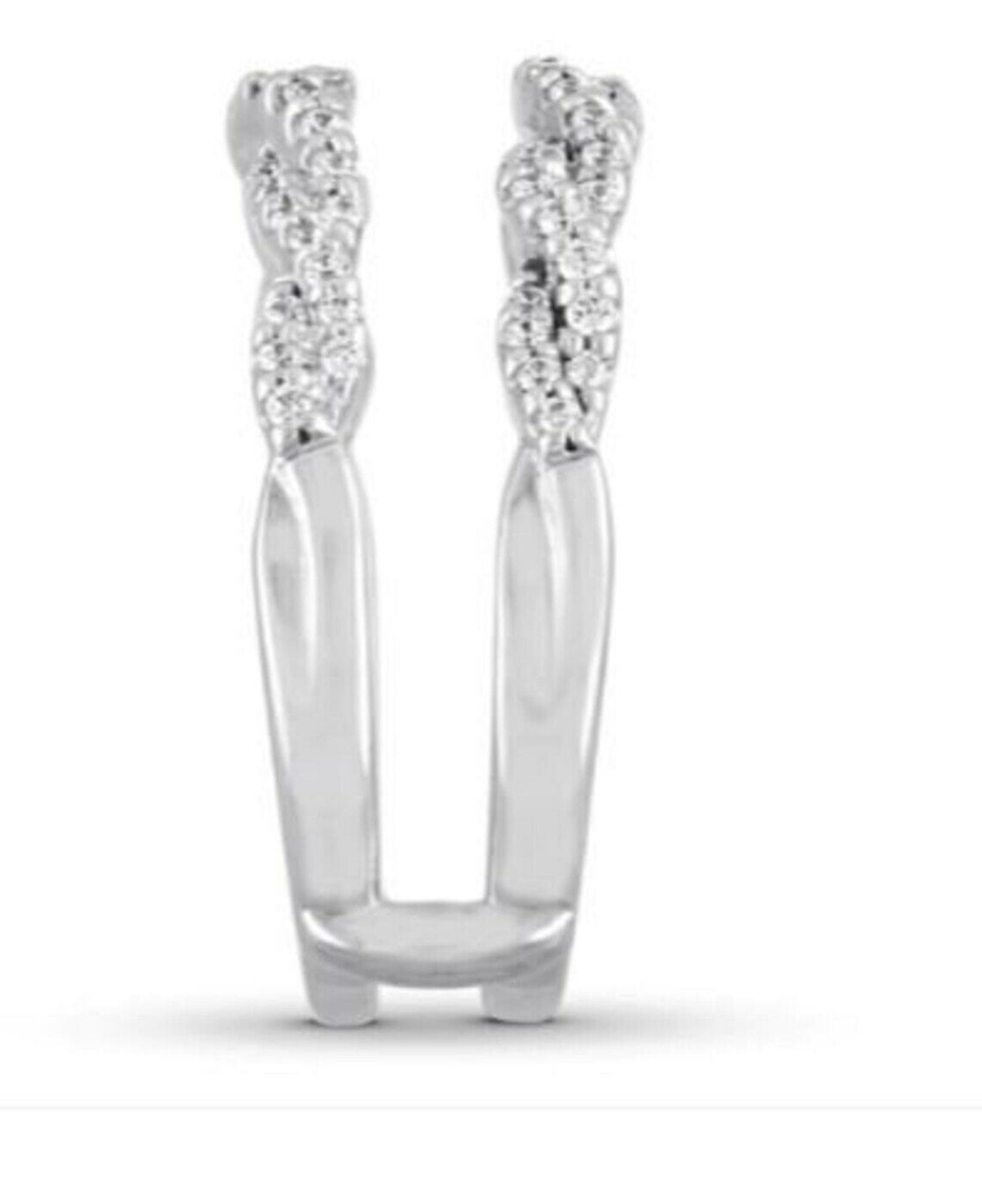 Enhancer Band, Baguette & Brilliant Cut Moissanite Band, Guard Wrap ...