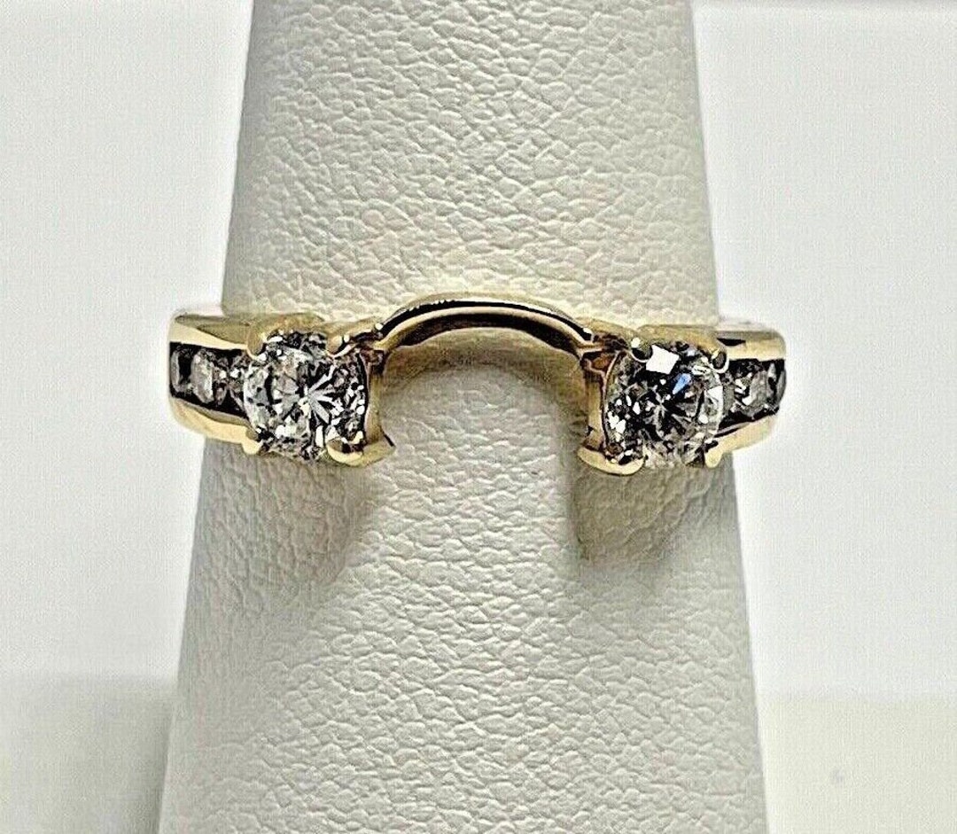 Enhancer Ring Guard, 1ct Simulated Diamond Enhancer Engagement Wrap ...
