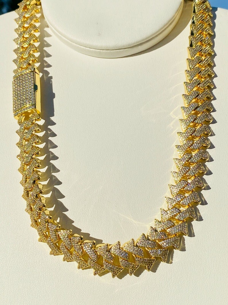 15MM Men's Cuban Link Chain Custom Diamond Cuban Link - Etsy