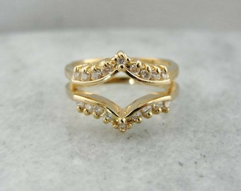 Enhancer Ring Band 0.50 Ct Solitaire Enhancer Round Ring | Etsy