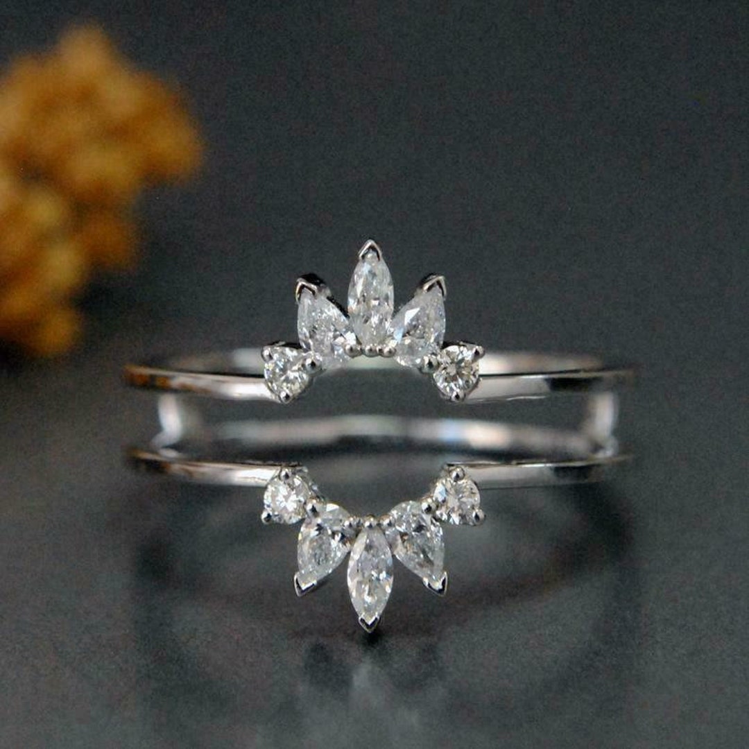 Enhancer Ring, Diamond Enhancer Engagement Ring 1 CT Marquise Cut Women ...