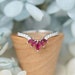 2ct Marquise Cut Pink Ruby Flower Lab Created Wedding Ring 14K - Etsy