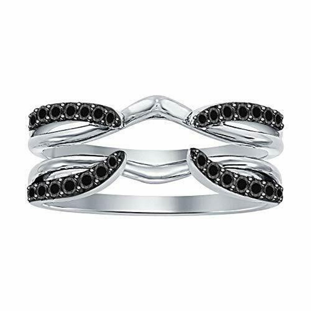 Enhancer Ring Set, 0.45 Ct Diamond Solitaire Enhancer Guard Wrap ...