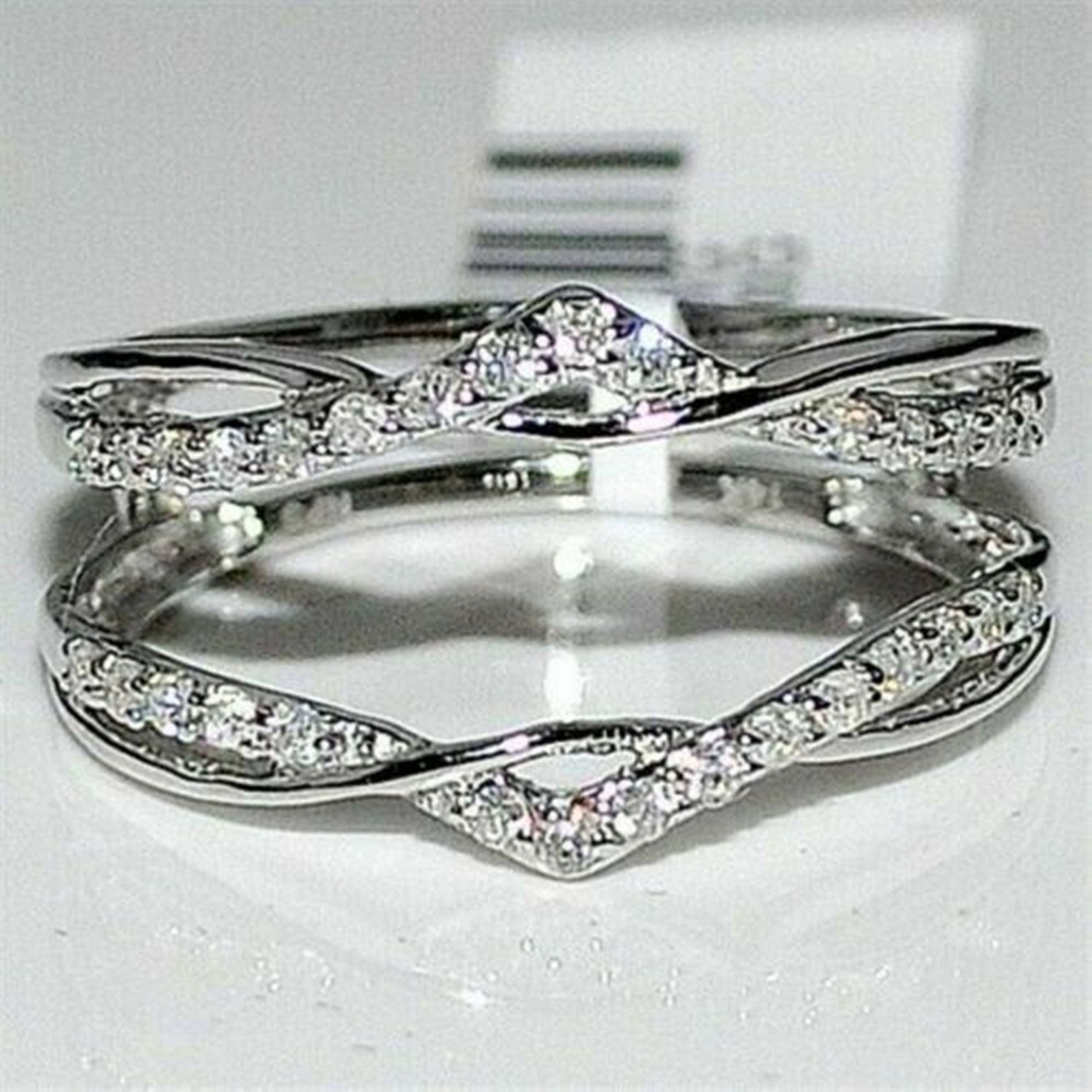 1.25 Ct Tw Diamond Engagement Enhancer Wedding Wrap Band Ring ...