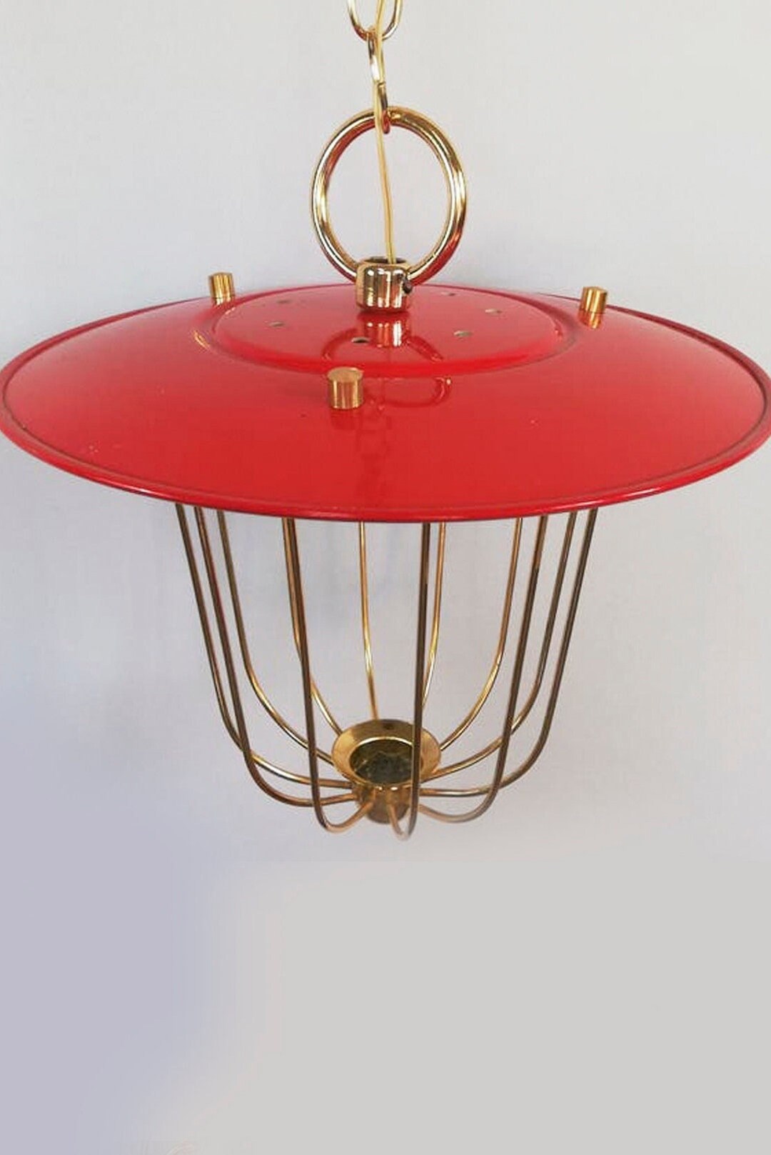 Red Ceiling Lamp - Etsy