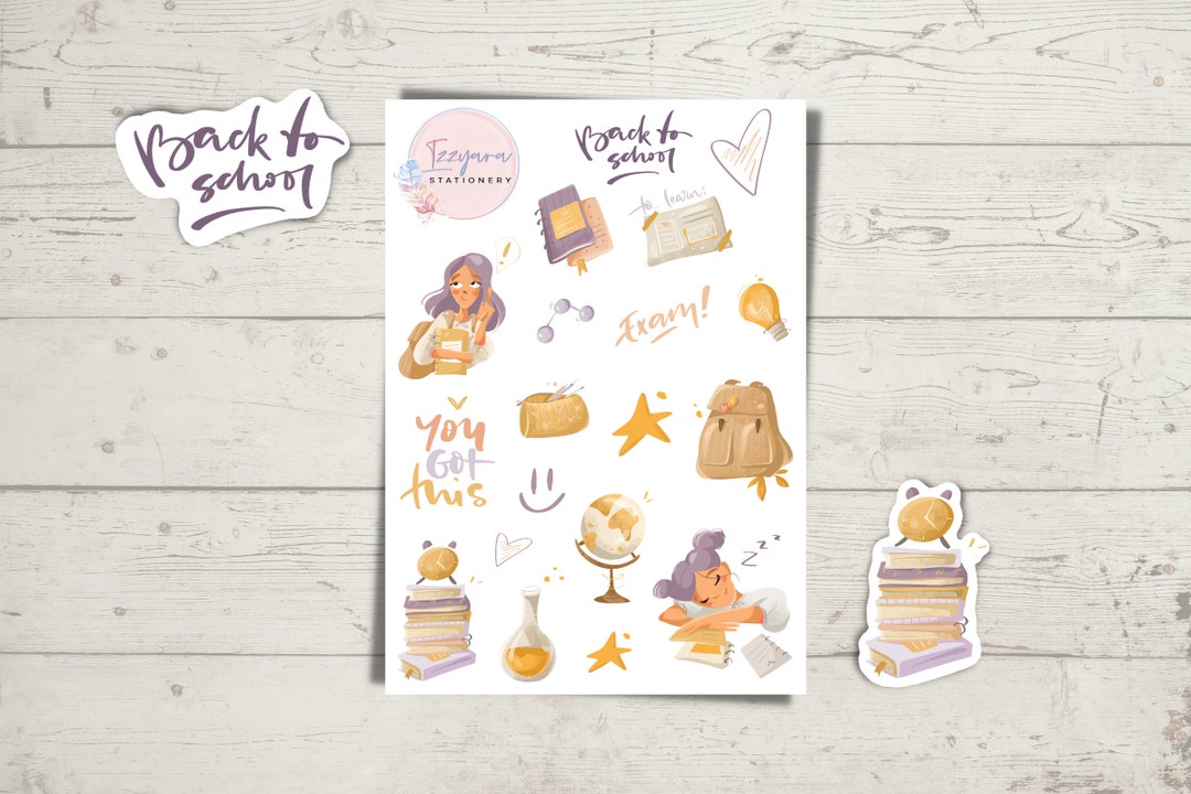 Sticker Sheet Back to School _ Bullet Journal Stickers, Planner ...