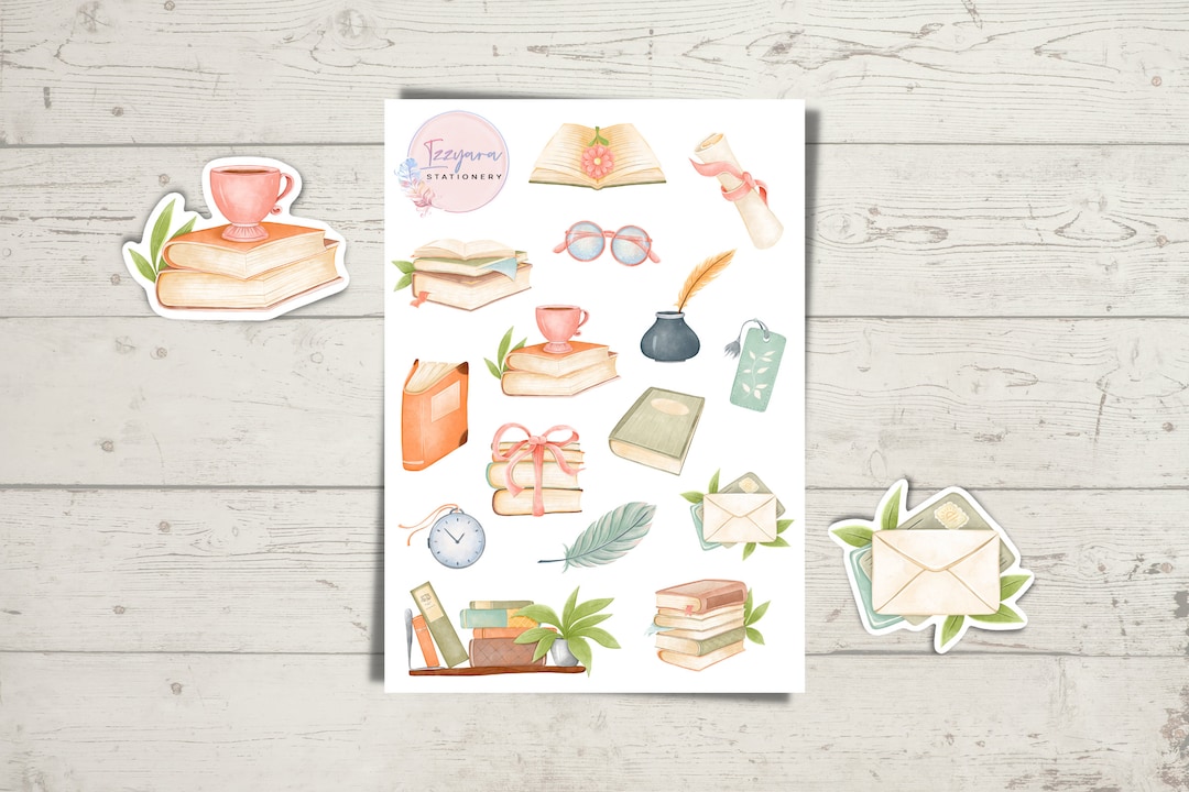 Sticker Sheet - Books _ Bullet Journal Stickers, Planner Stickers ...
