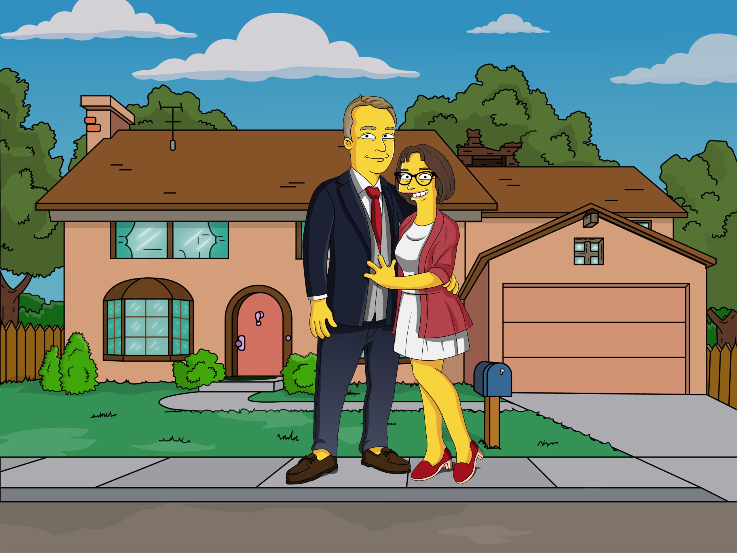 SALE Simpsons Portrait for Him FULL BODY Christmas Gifts - Etsy