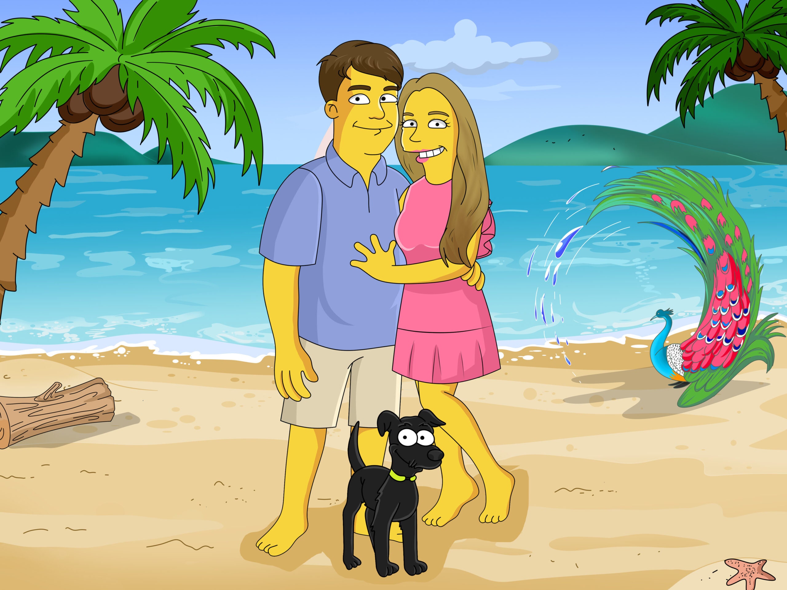 SALE Simpsons Portrait for Him FULL BODY Christmas Gifts - Etsy