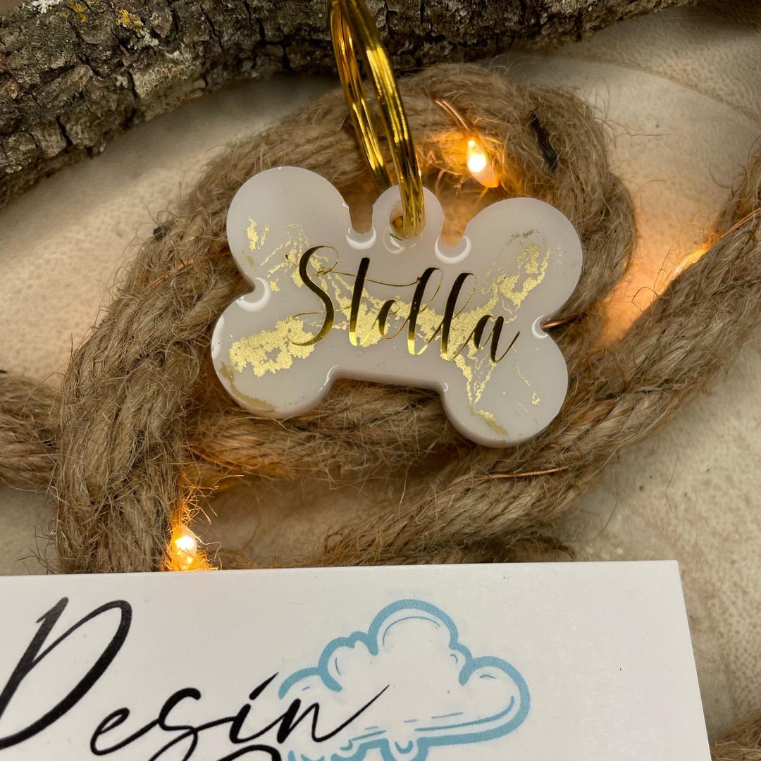 Dog Tags Pet Tags Name Plate Bone Shape Personalized - Etsy