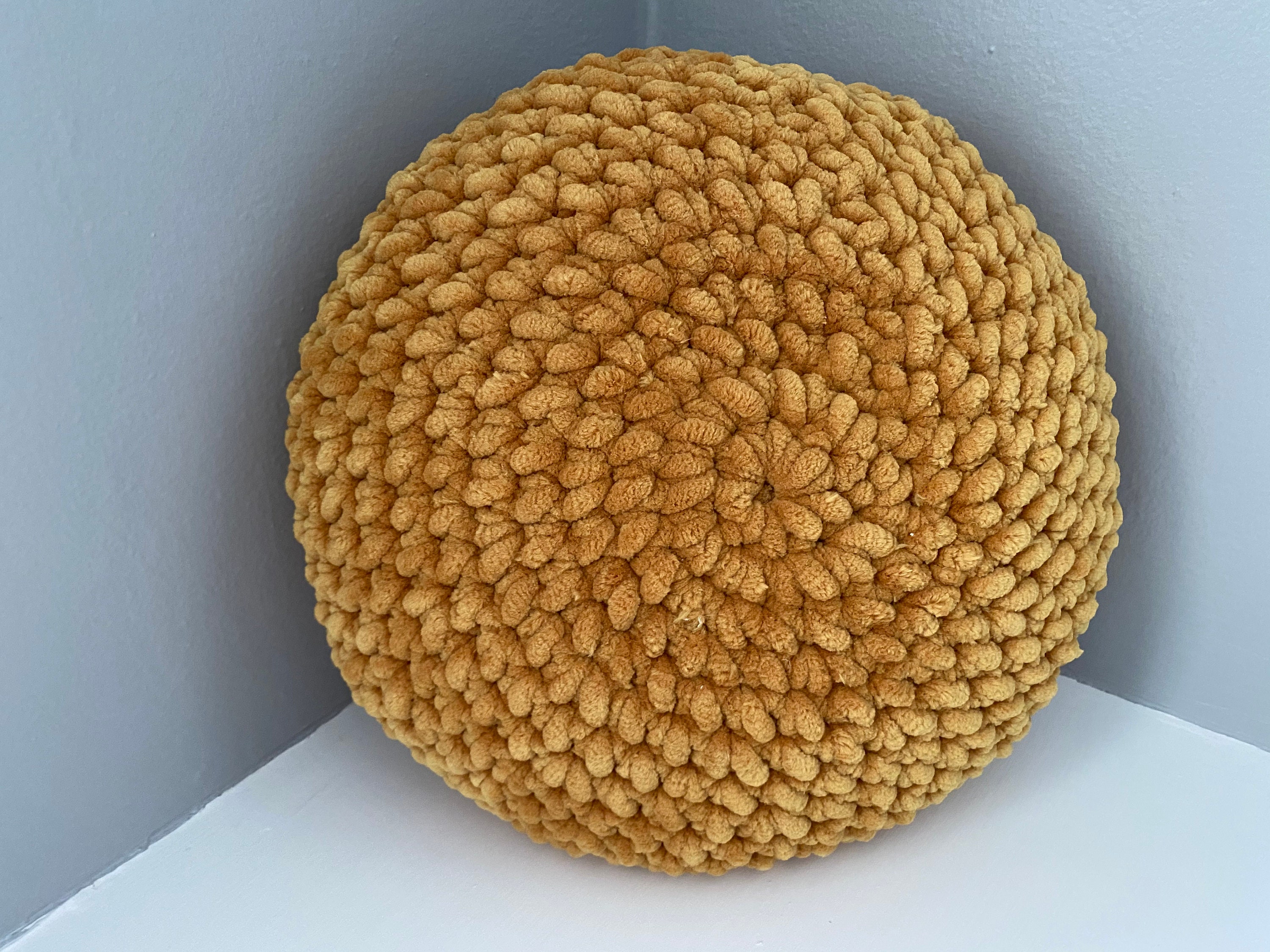 Yellow Round Pillow Mustard Round Pillow Decorative Pillow - Etsy