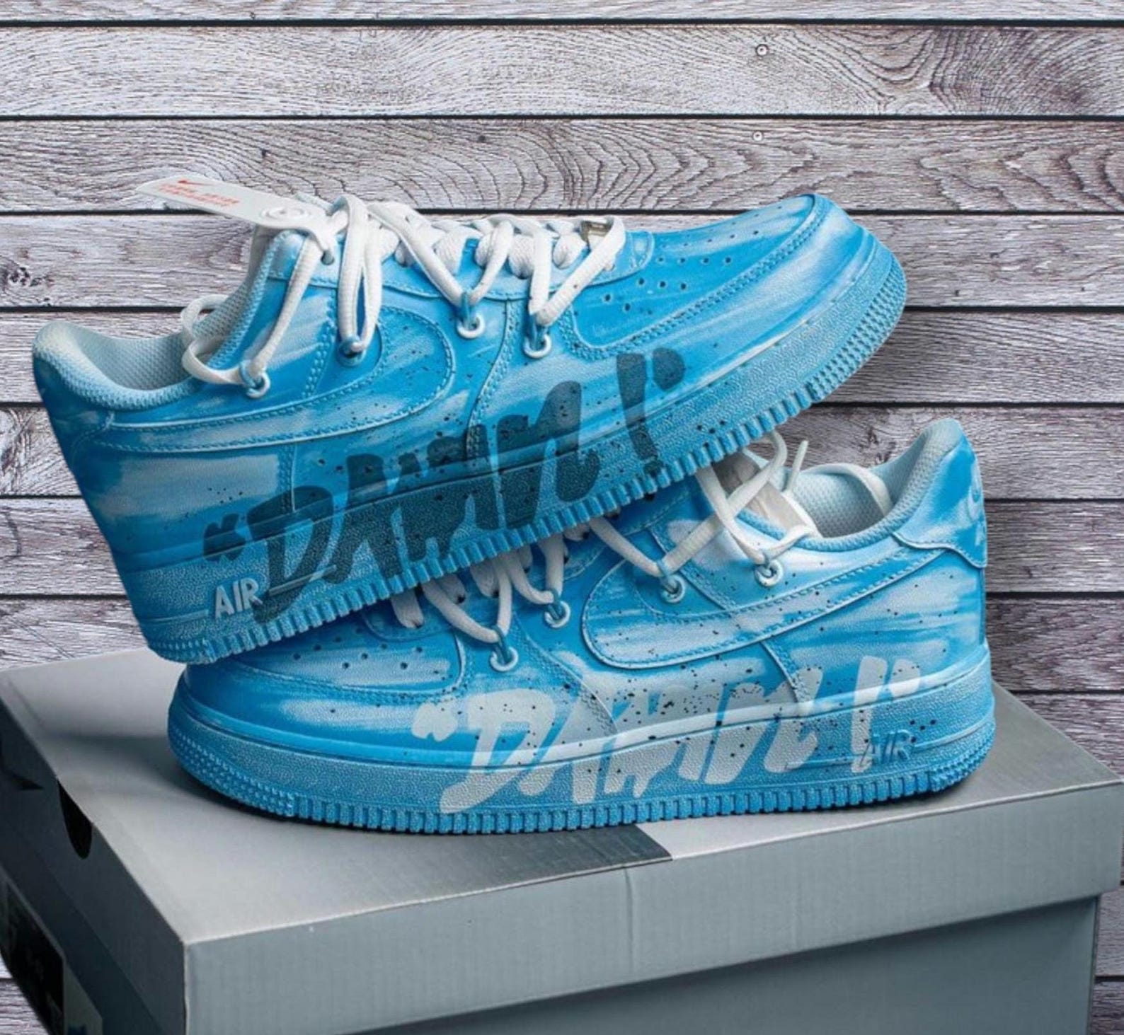 Custom AF1 Sneakers, DAMN! Custom Air Force 1 Shoes, Handmade, Spray ...