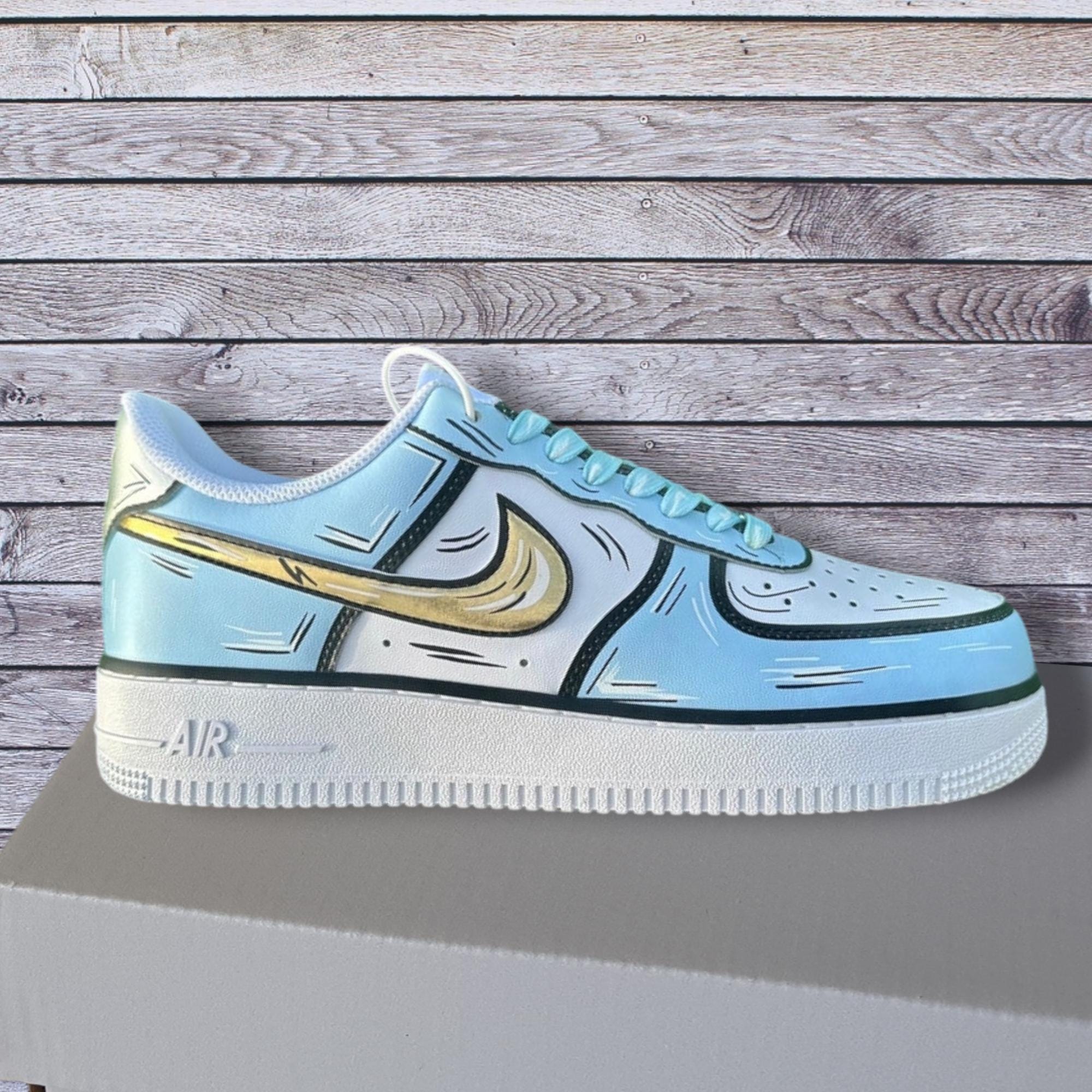 Custom AF1 Sneakers, DAMN! Custom Air Force 1 Shoes, Handmade, Spray ...