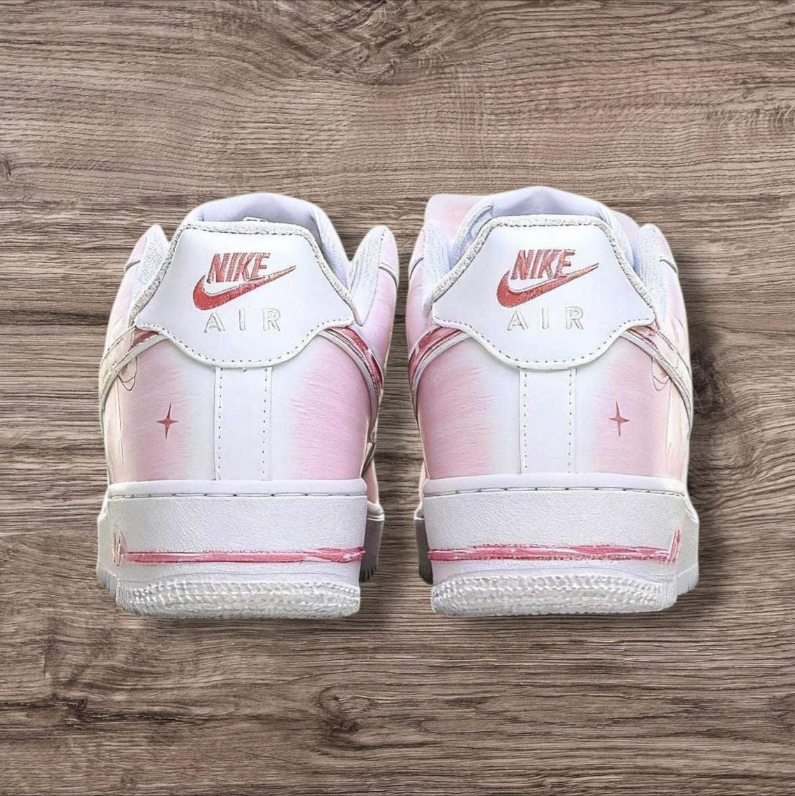 Custom Pink Bow Star Heart Air Force 1 | Hand Painted AF1 Sneakers ...