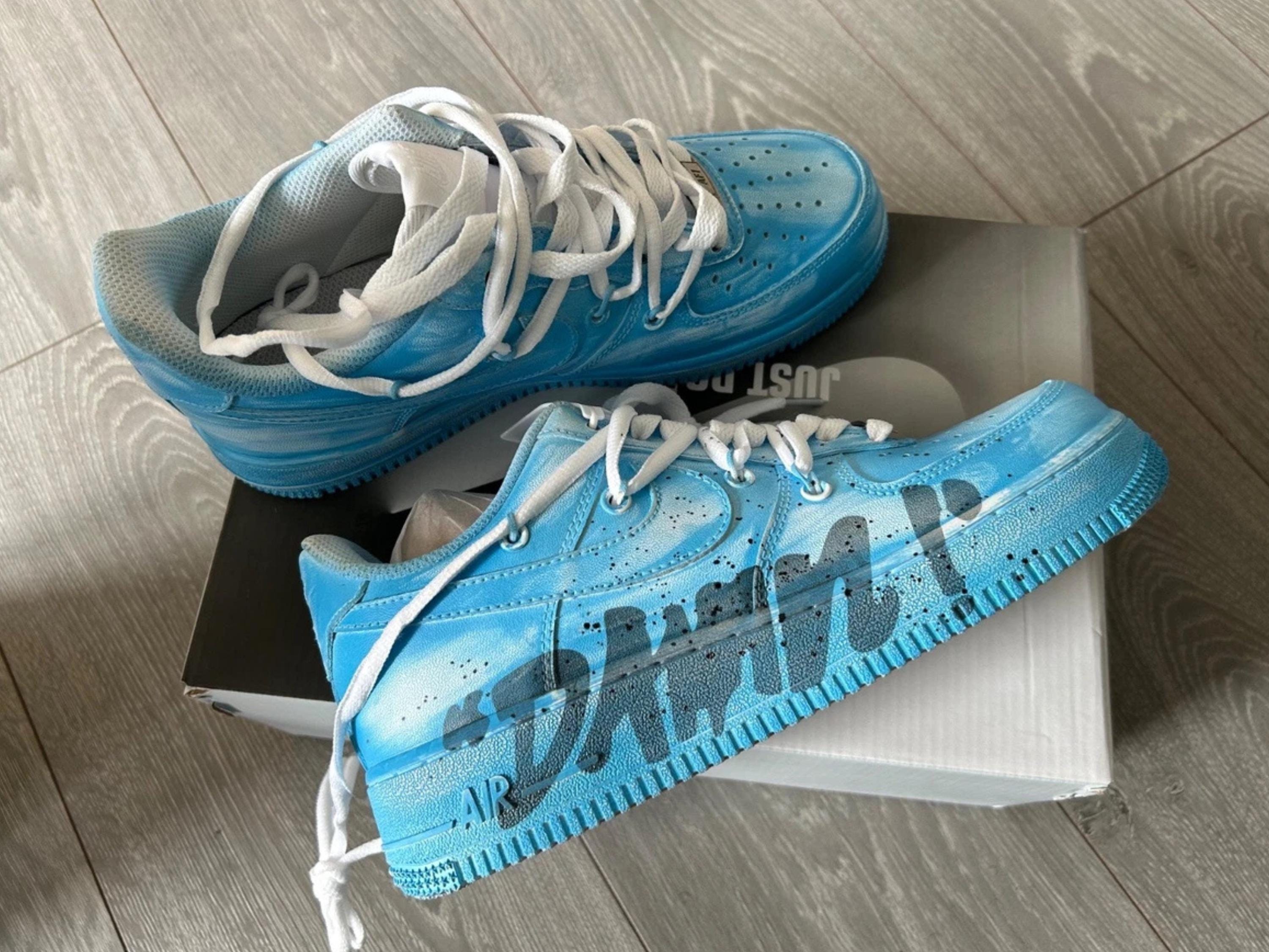 Custom AF1 Sneakers, DAMN! Custom Air Force 1 Shoes, Handmade, Spray ...