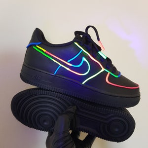 Custom Nike Neon Air Force One 1 Women's Shoes Glow in Dark Sneakers - Etsy