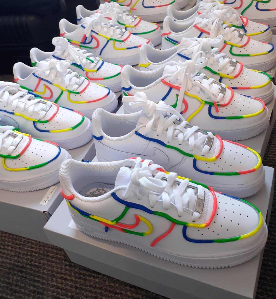 Custom Nike Neon Air Force One 1 Women's Shoes Glow in Dark Sneakers - Etsy