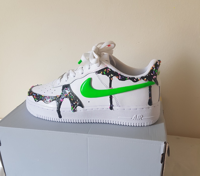 Drippy Custom Air Force One 1 Reflective Glow in the Dark Neon - Etsy ...