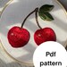 Cherry Embroidery Pattern - Etsy