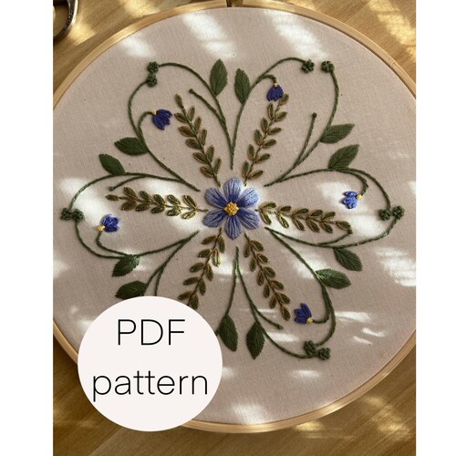 Hand Embroidery Pattern. PDF. Little Posy 3. Digital Download. - Etsy