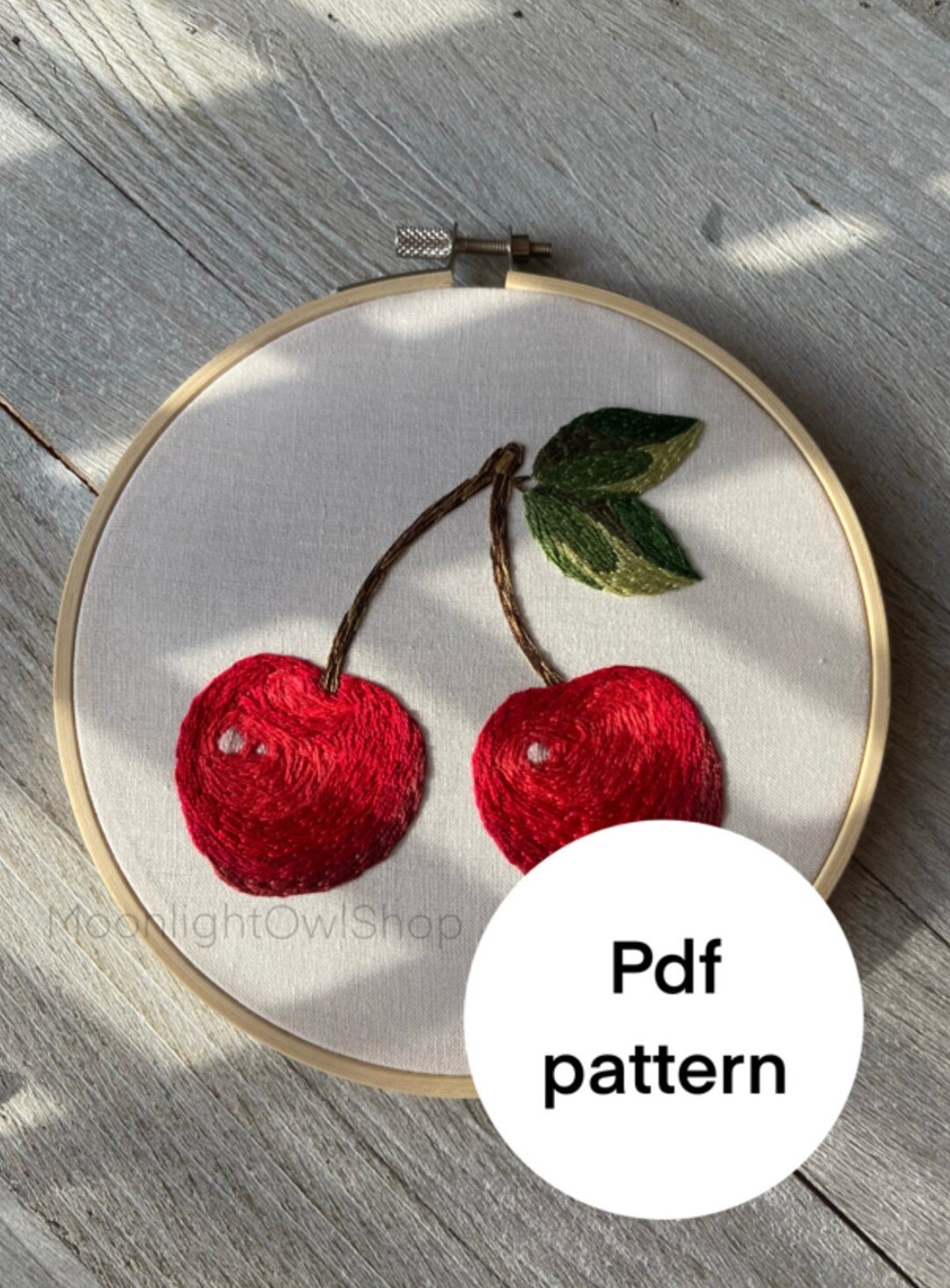 Cherry Embroidery Pattern - Etsy