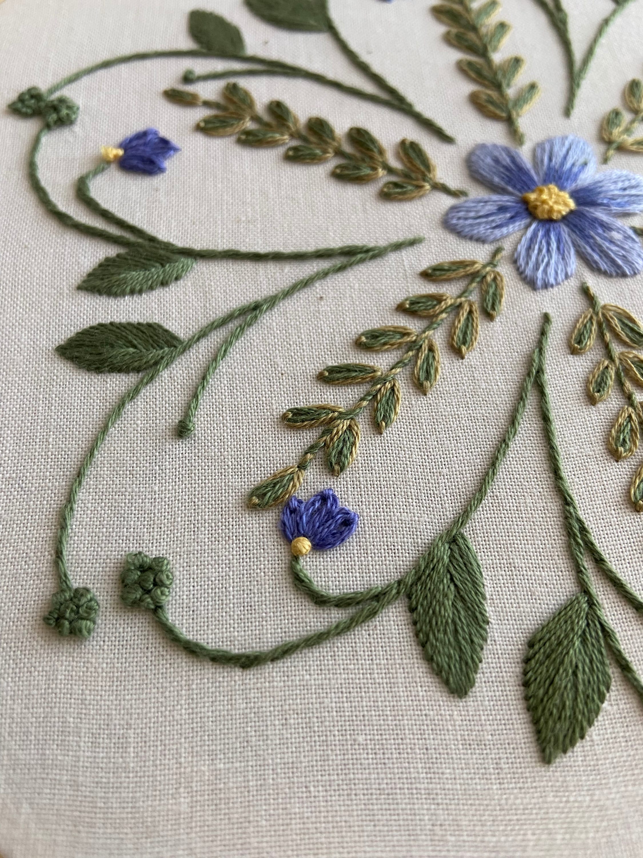 Flower Embroidery Pattern - Etsy