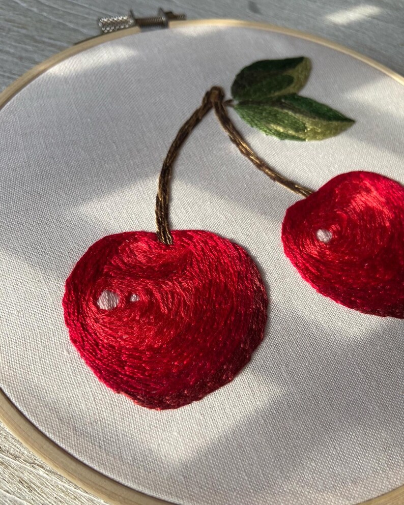 Cherry Embroidery Pattern - Etsy