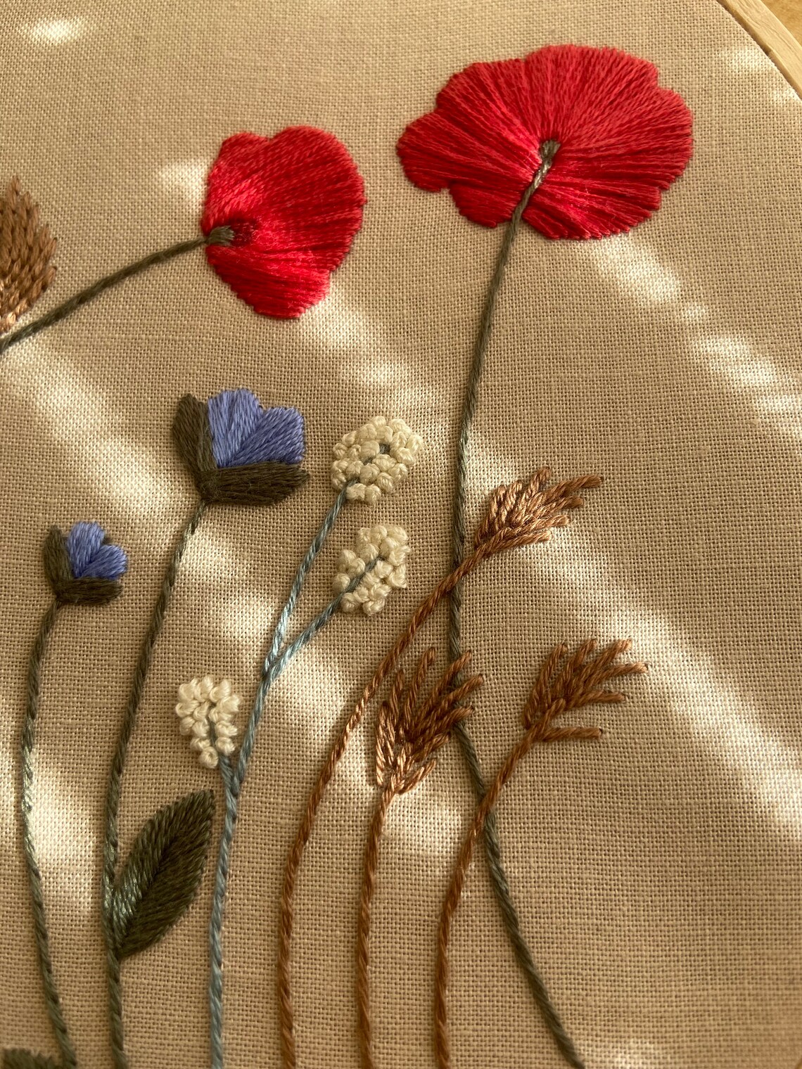 Poppy Flower Embroidery Pattern - Etsy