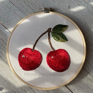 Cherry Embroidery Pattern - Etsy
