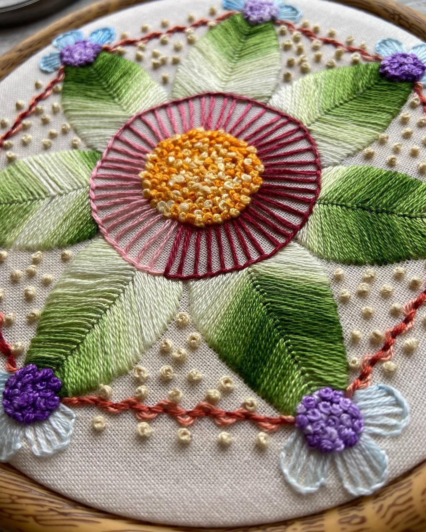 Floral Mandala Embroidery Pattern Pdf Fun Embroidery - Etsy