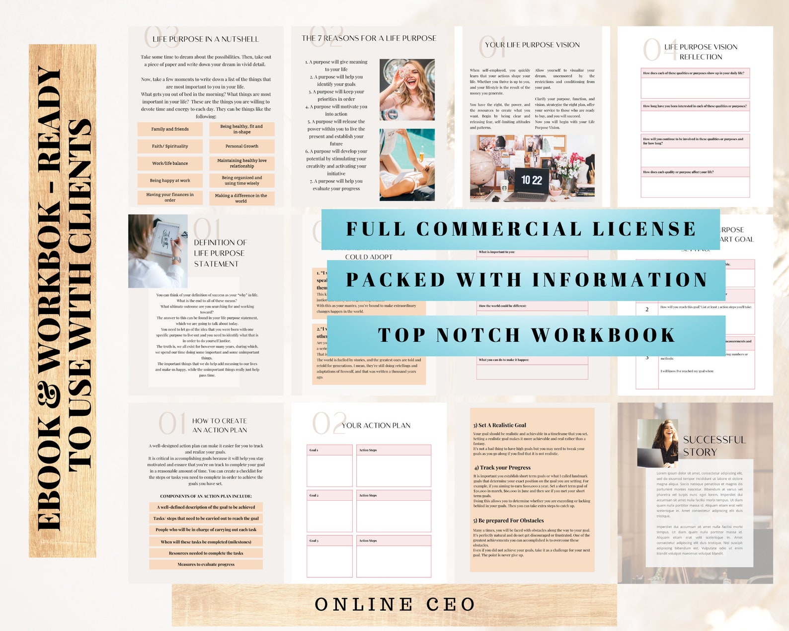 60 Life Coaching Workbook, Coaching Program Worksheet Course Creator Ebook,coaching Tool ...