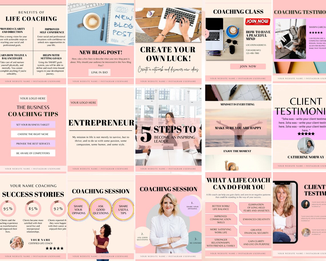 150 Coaching Template Social Media Post Template PLR Templatelead ...