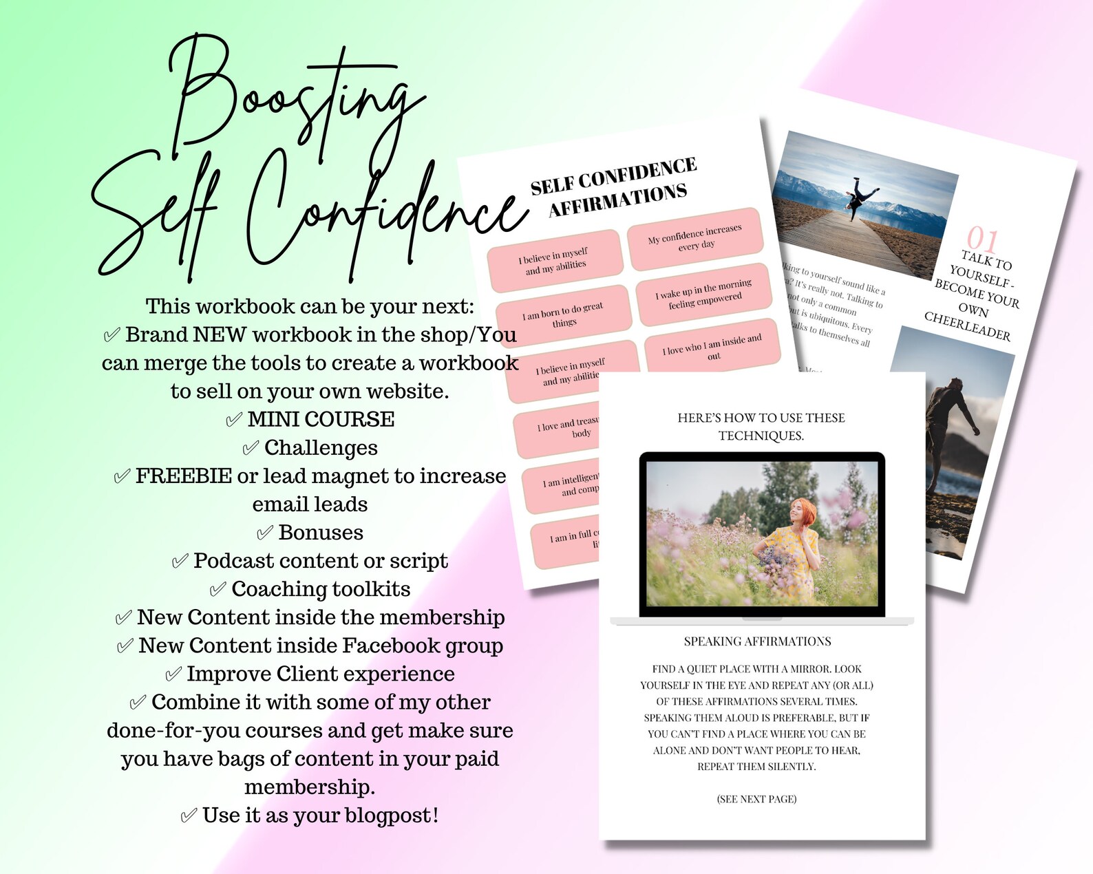 Boosting Self Confidence Workbook Life Coach Workbook - Etsy