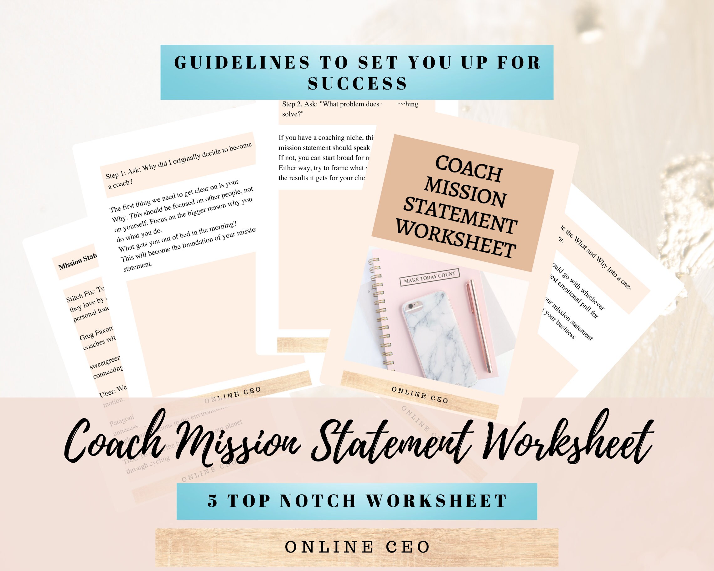 60 Life Coaching Workbook, Coaching Program Worksheet Course Creator ...