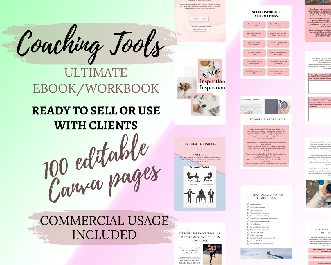 Boosting Self Confidence Workbook Life Coach Workbook - Etsy