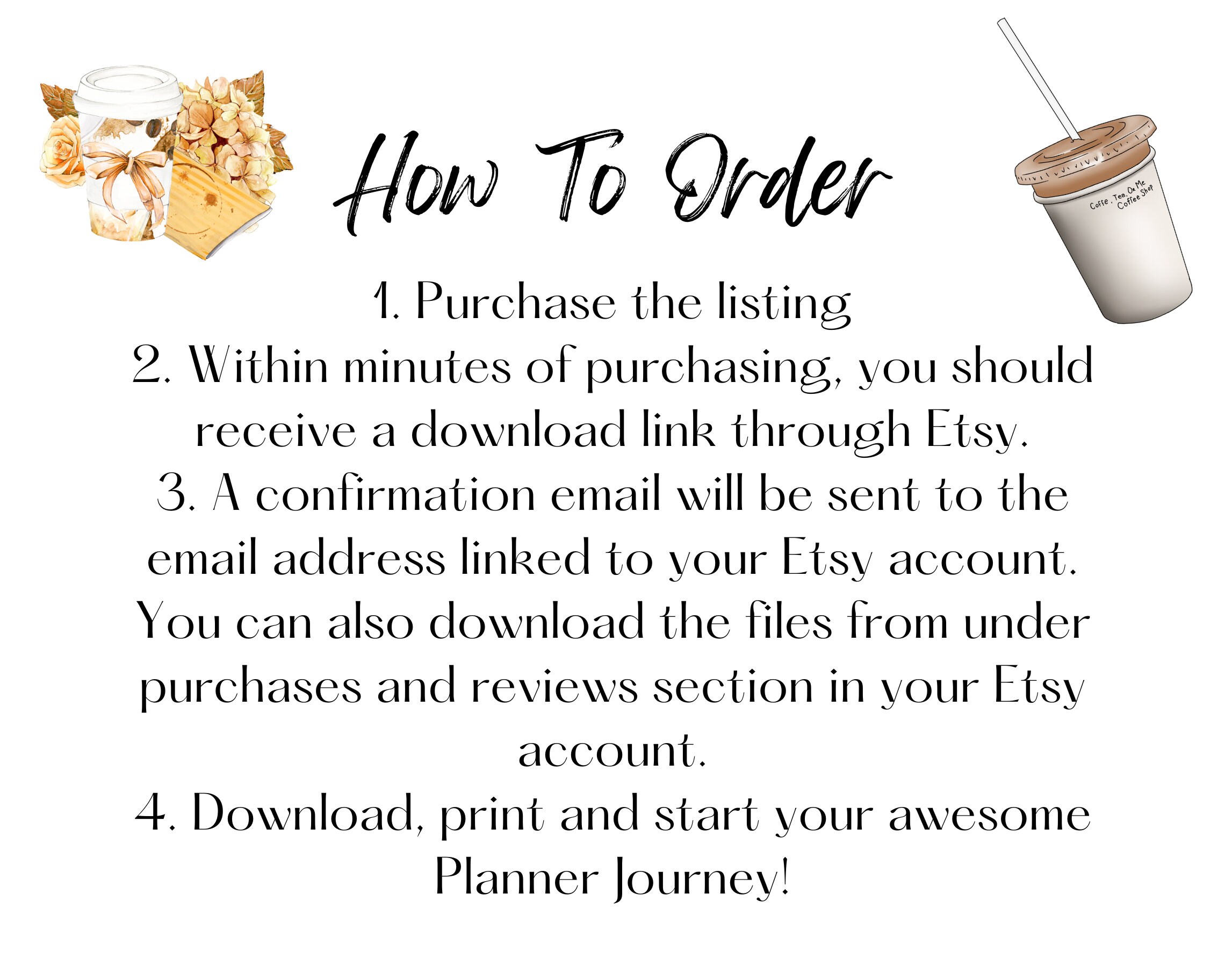 Coffee Theme Plannerprintables Planner Bundledaily Plannerweekly ...