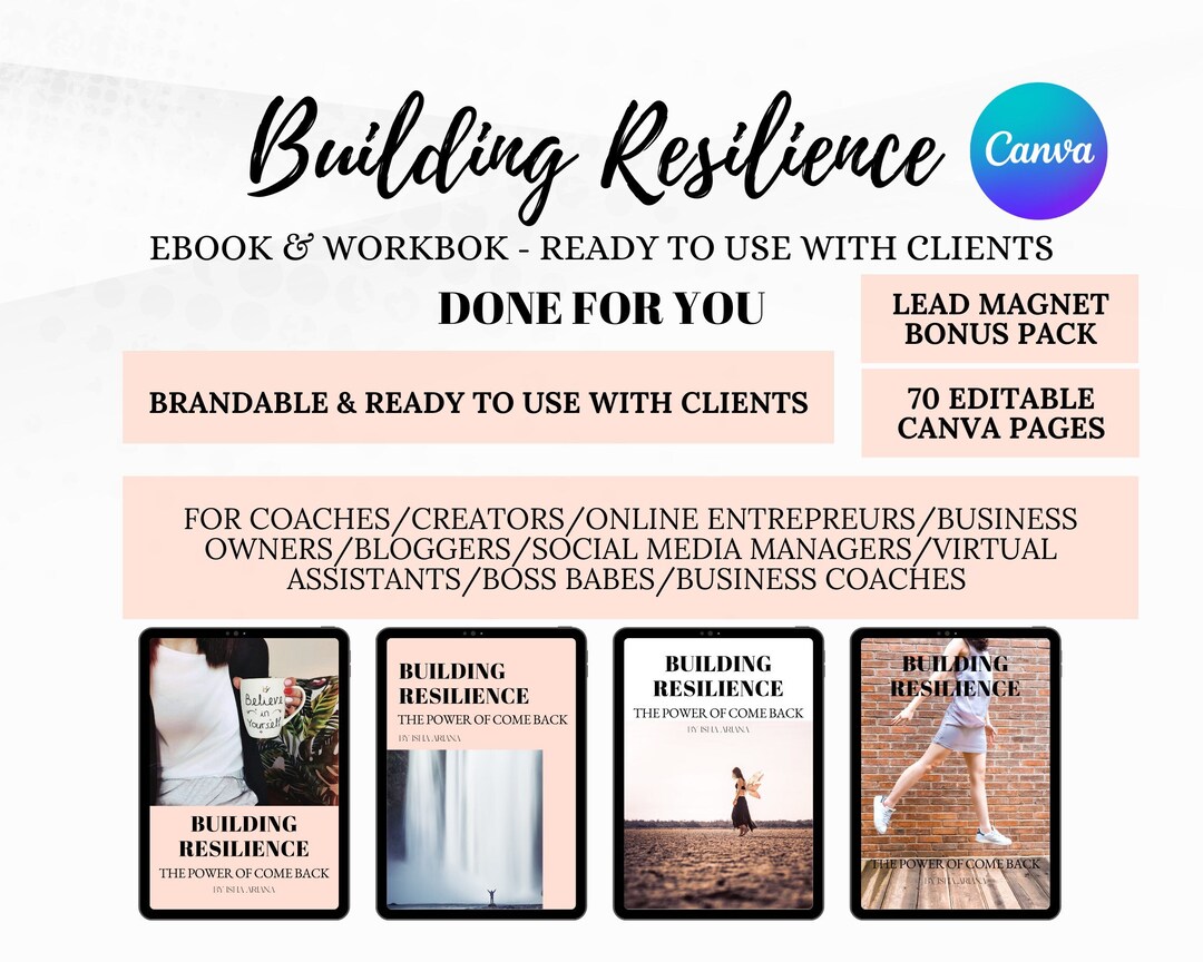 Building Resilience Workbook/ebook Coaching Tool Life Coach Workbook ...