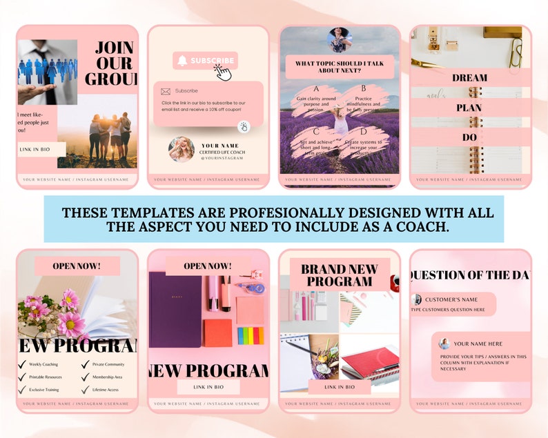 150 Coaching Template Social Media Post Template PLR Templatelead ...