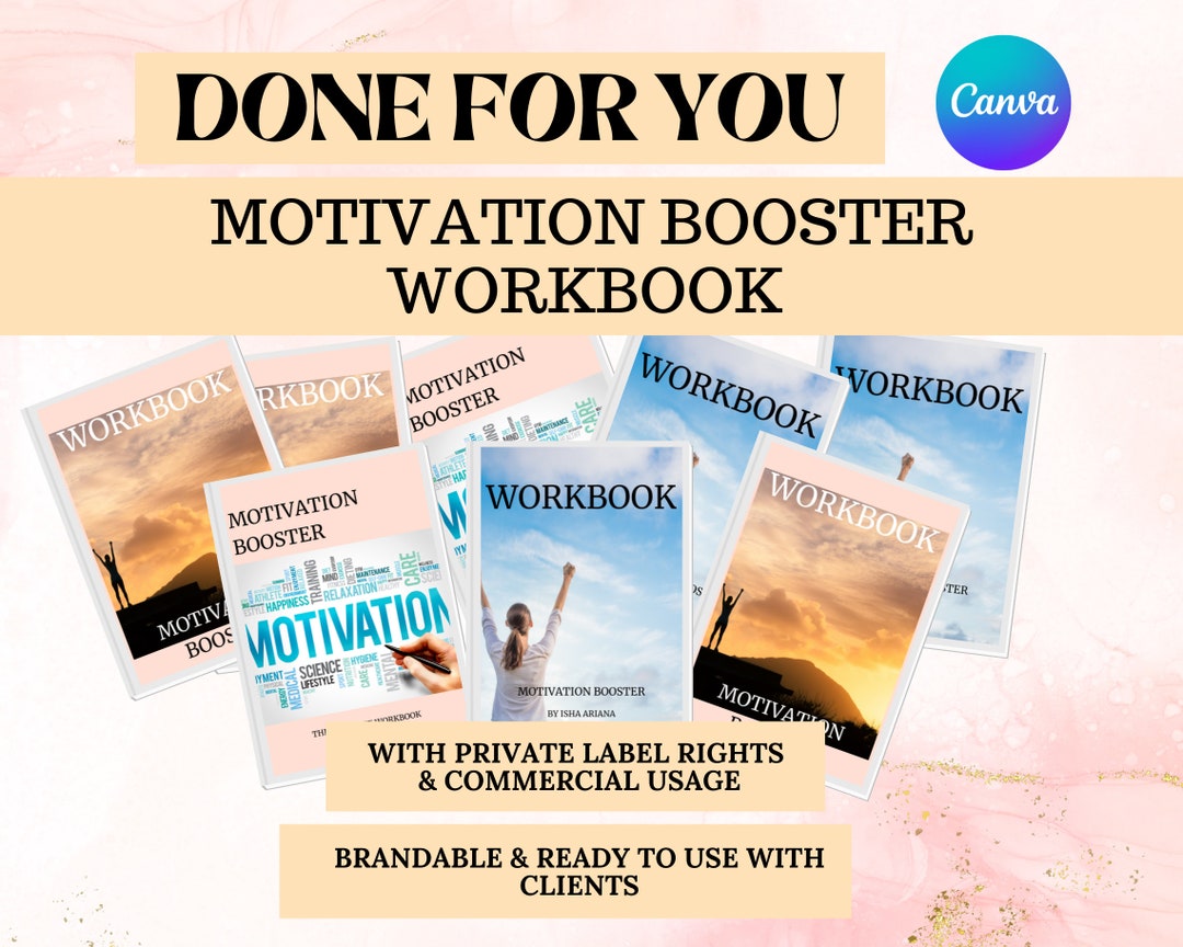 Motivation Booster PLR Workbook life Coach Workbookeditable - Etsy