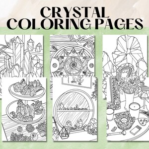 Crystal Coloring Pages for Adults Instant Digital Download 30 Printable ...