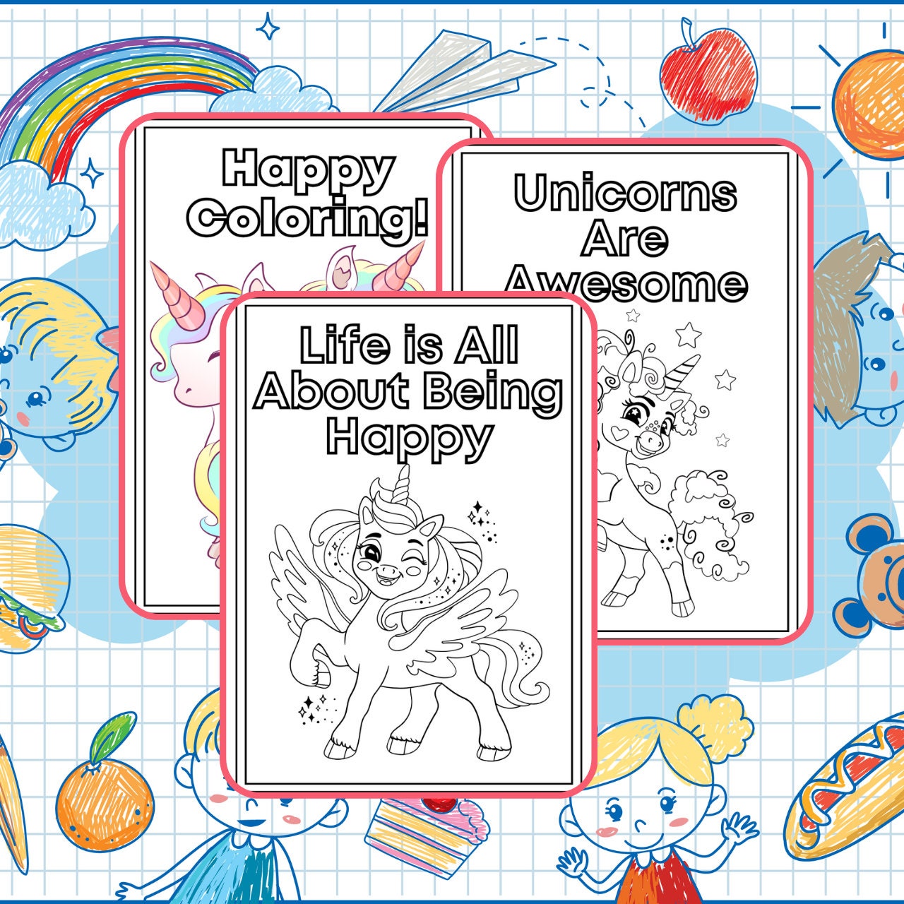 Unicorn Coloring Pages, Coloring Activities for Kids PDF Kids Coloring ...