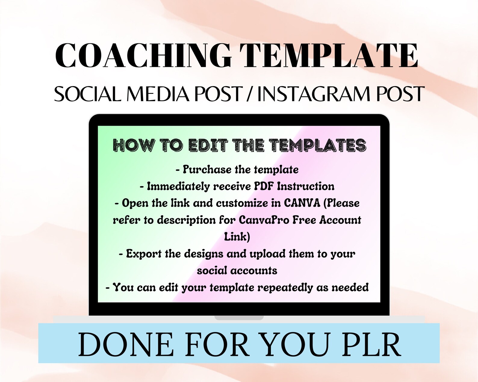 150 Coaching Template Social Media Post Template PLR Templatelead ...