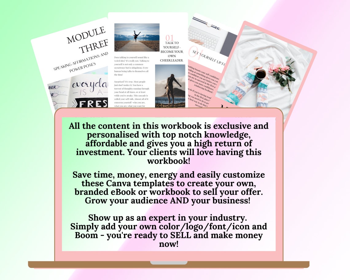 Boosting Self Confidence Workbook Life Coach Workbook - Etsy