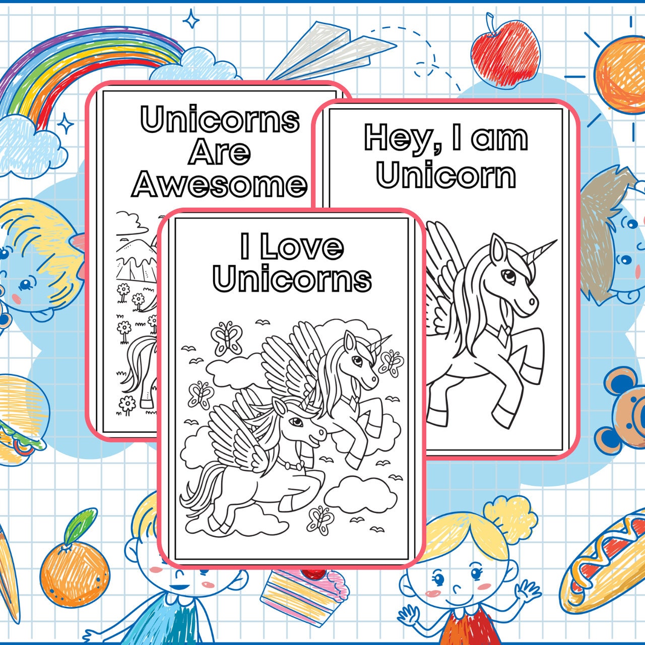 Unicorn Coloring Pages, Coloring Activities for Kids PDF Kids Coloring ...