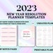 2023 New Year Resolutions Planner Template printable Plannerreflection ...