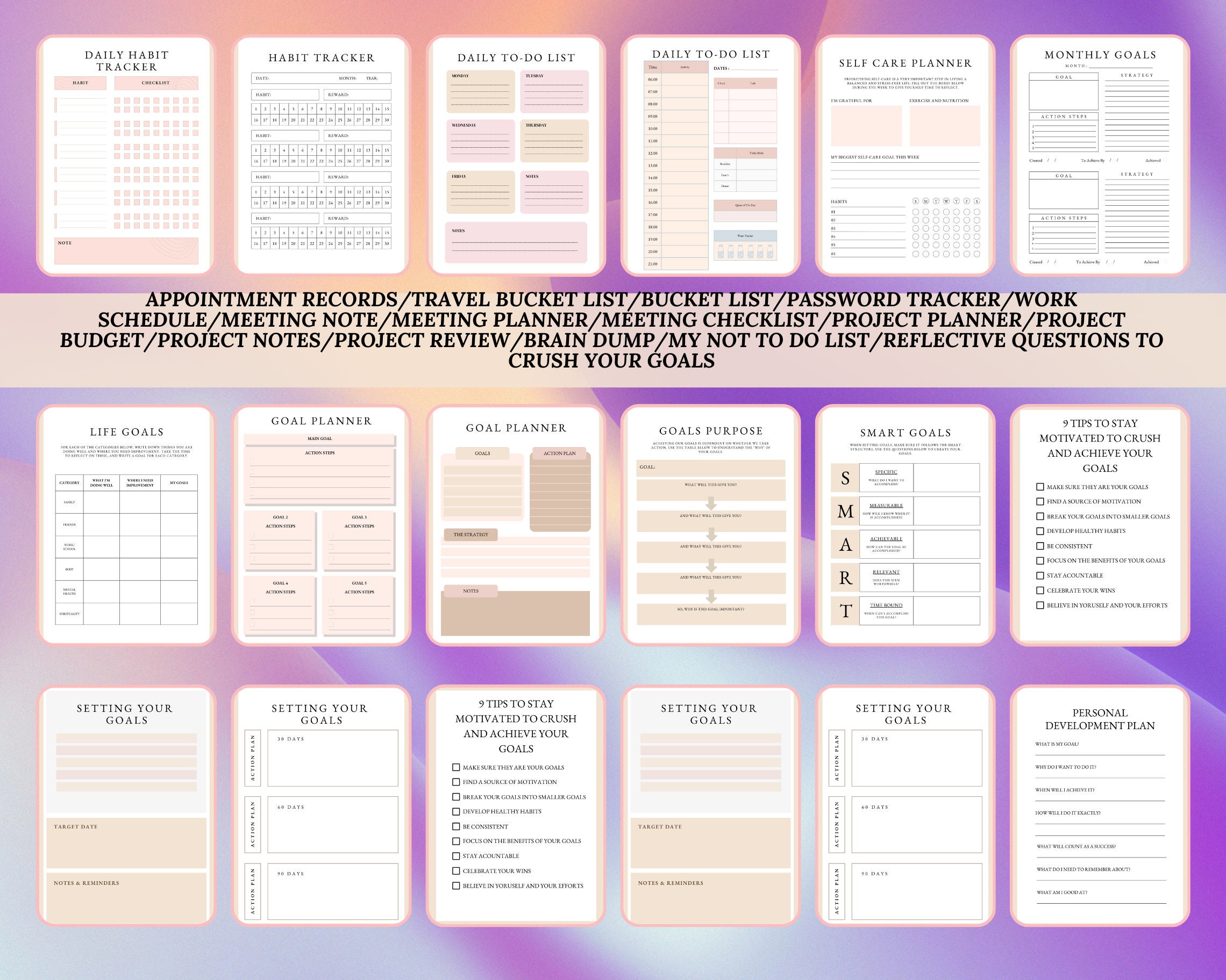 2024 New Year Editable Canva Planner Editable Planner PLR & Commercial Use Lead Magnet for ...