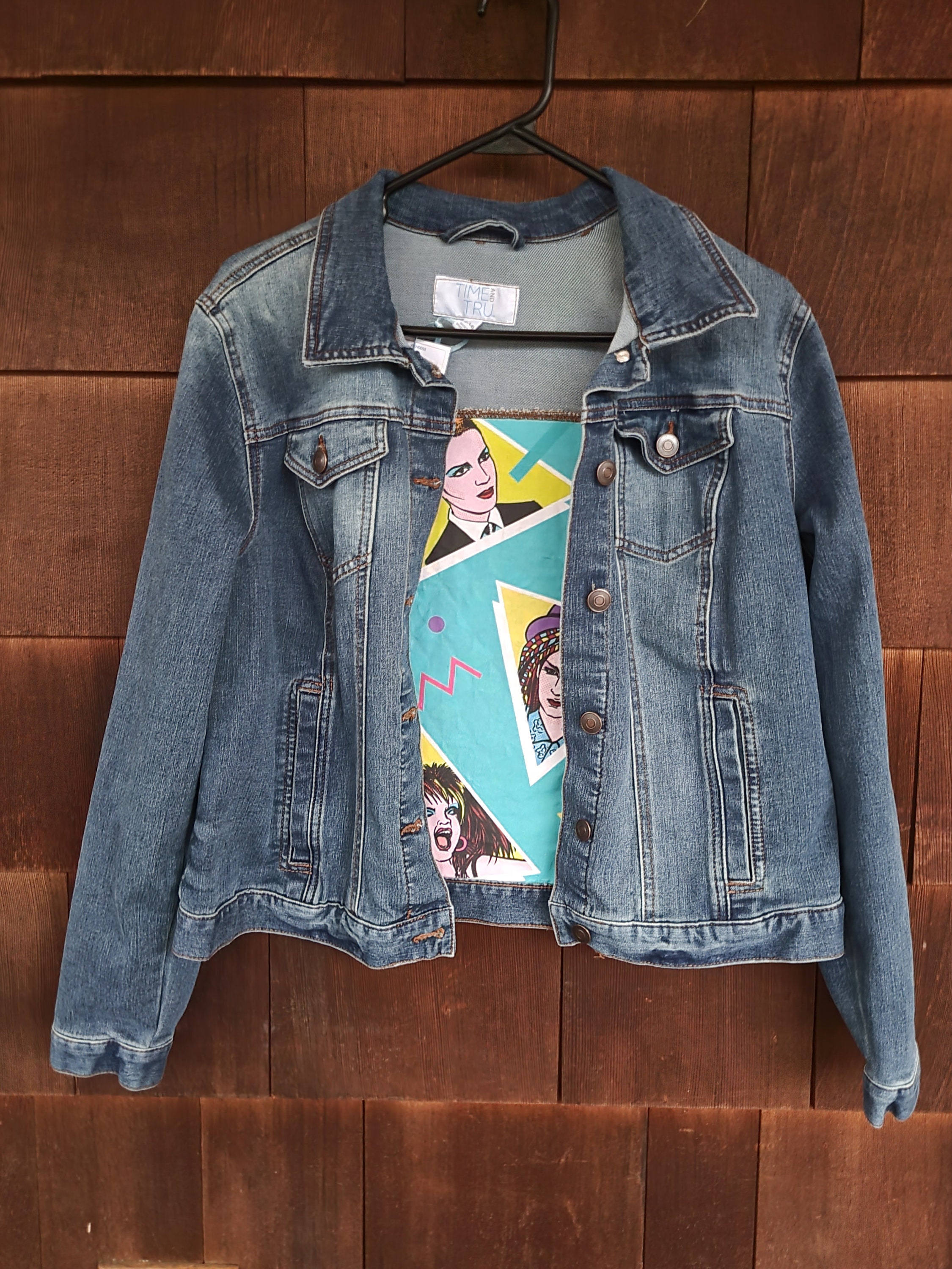 New Wave Woven Quilted Upcycled Denim Jacket - Etsy