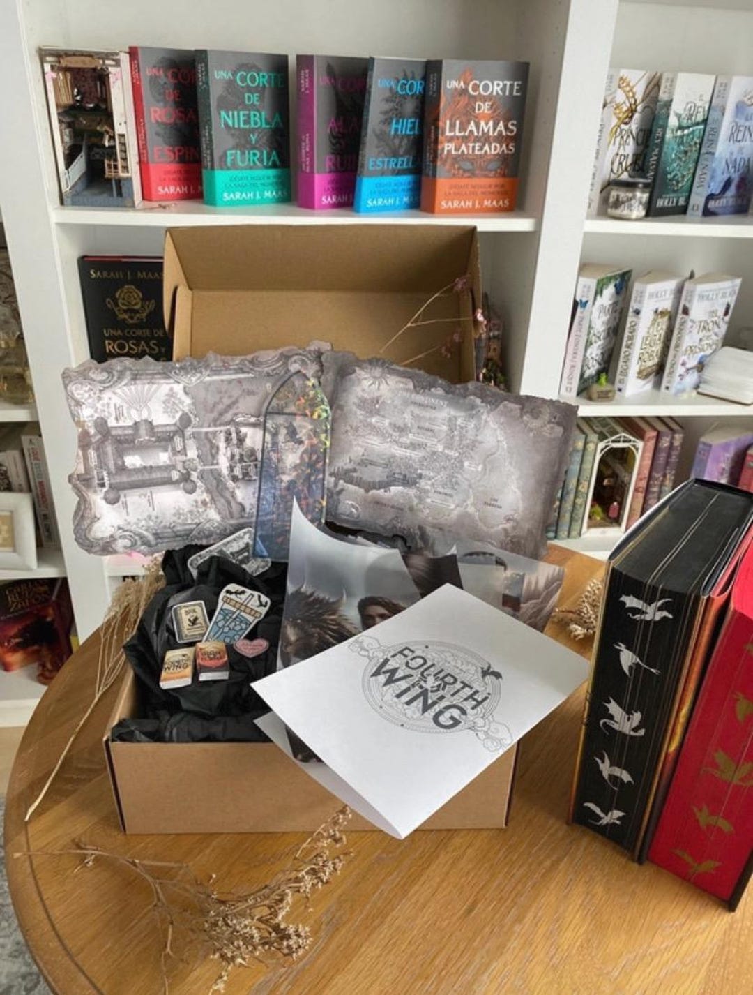 Fourth Wing Box With Overlays, Maps, Bookmarks and Miniatures - Etsy