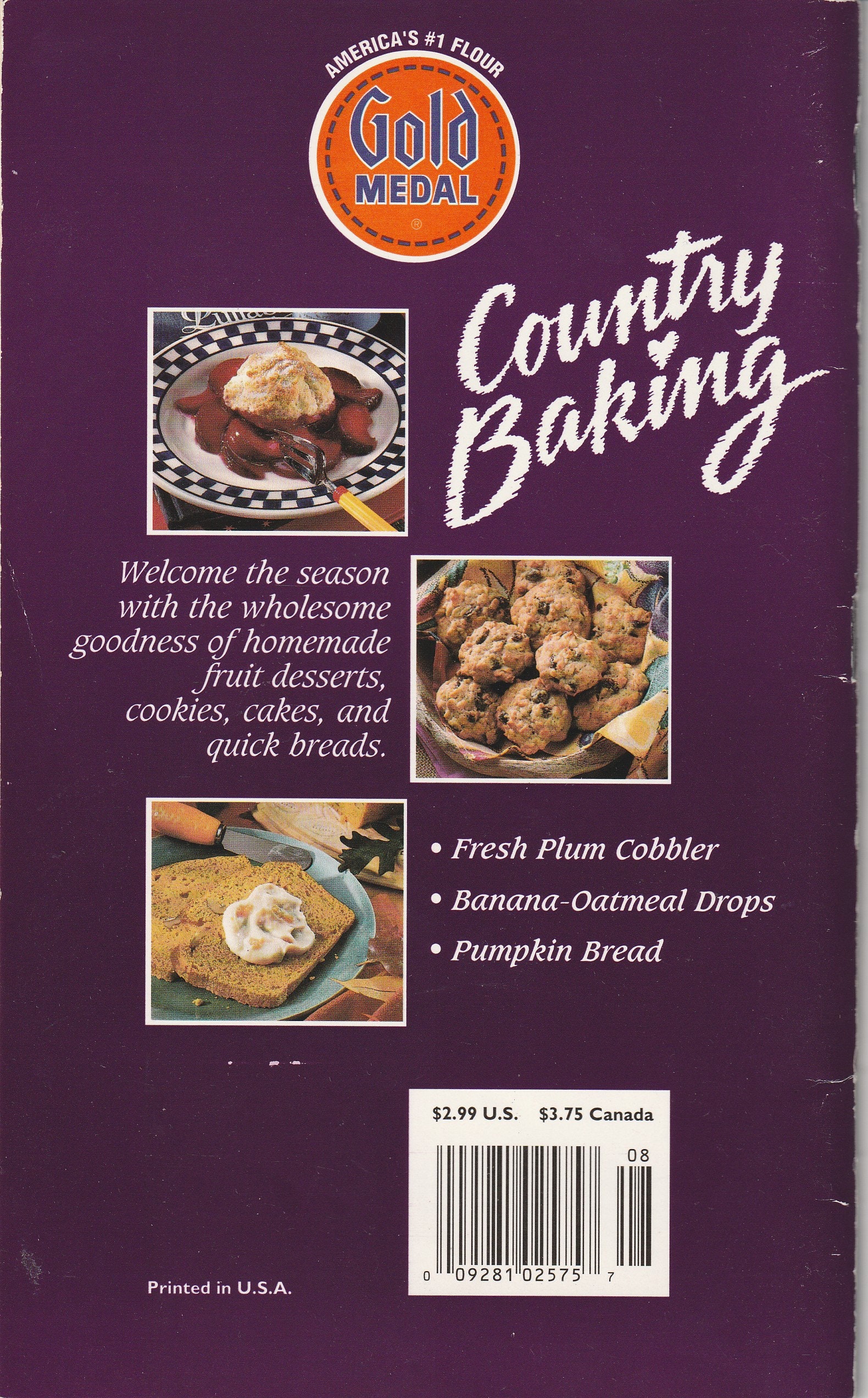 Country Baking Cookies Cobblers Crisps Breads Cakes Pie Gold Medal ...